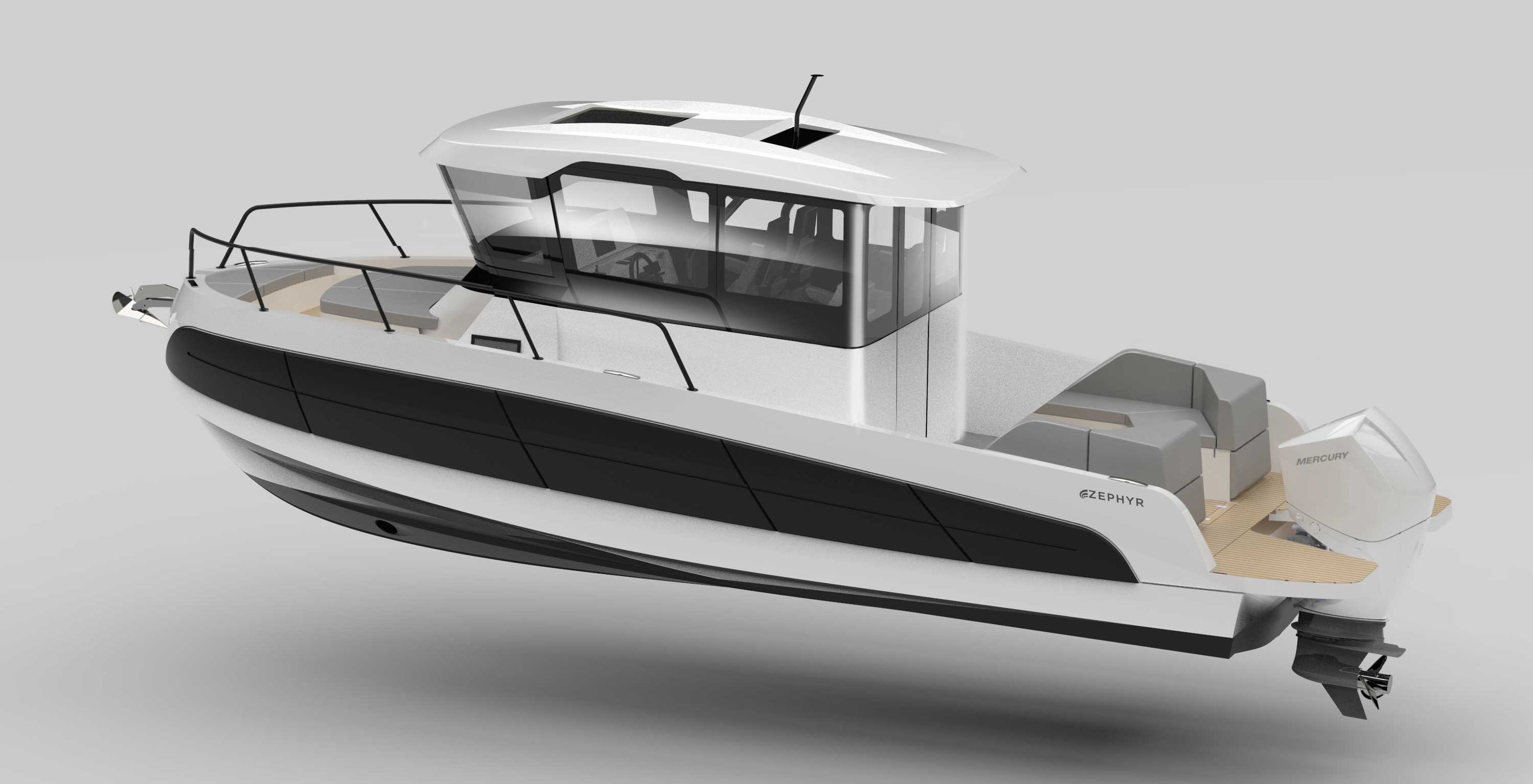 Cabin-cruiser fuoribordo - Z800 - Zephyr boats - a benzina / diesel ...
