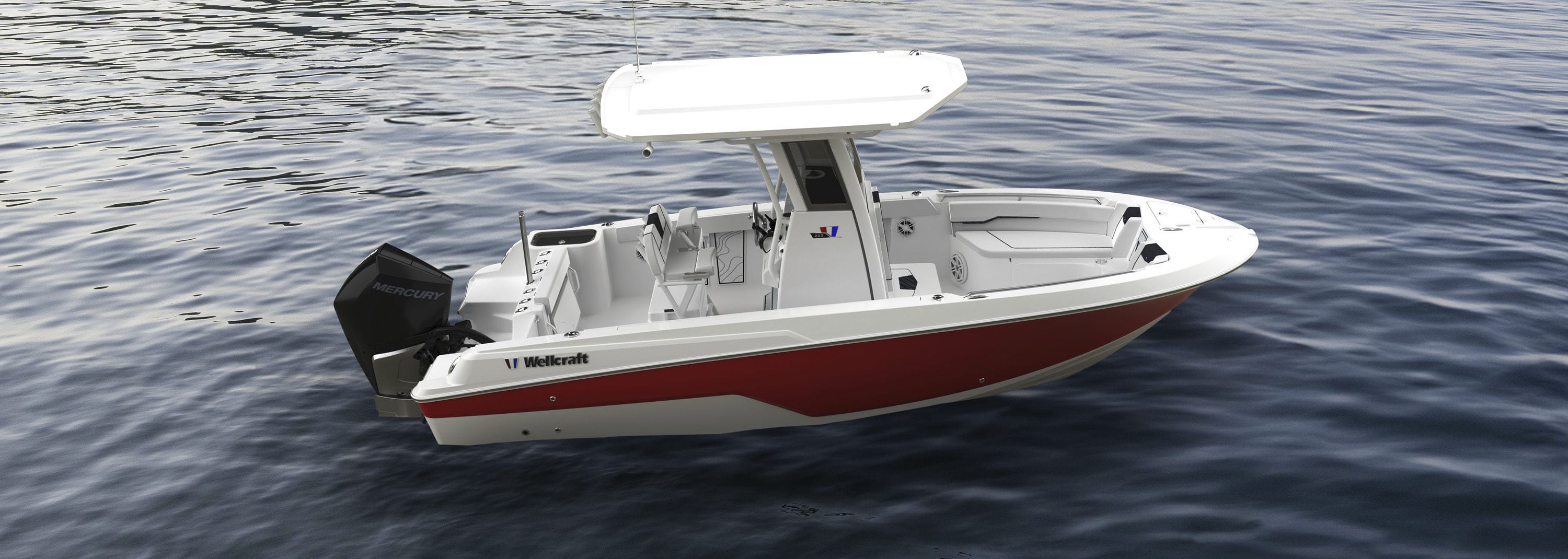 Barca open fuoribordo - 223 Fisherman - Wellcraft - con console ...