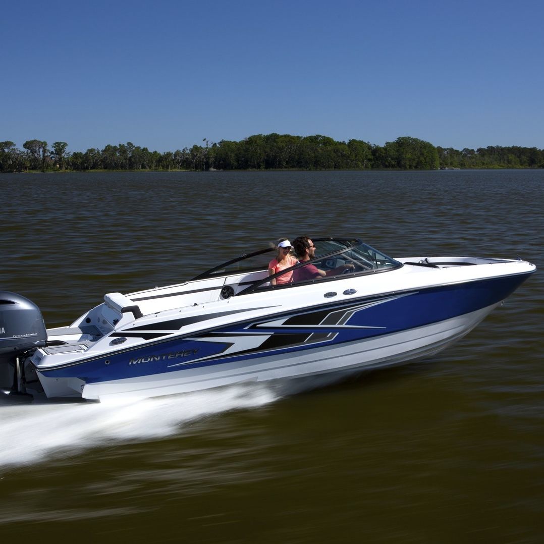 Runabout fuoribordo - M-225 - Monterey Boats - con dual console / bow ...