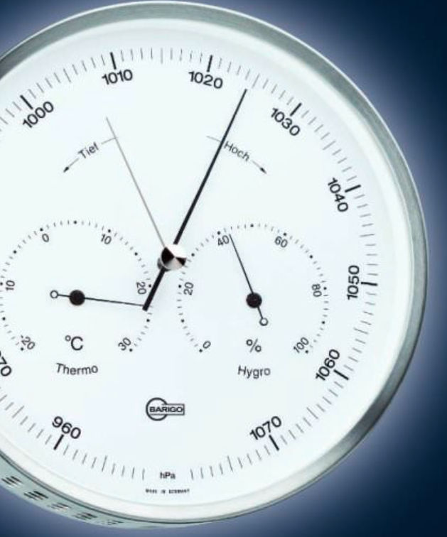 Barometro analogico - 350MEL - Barigo - termometro / in acciaio ...