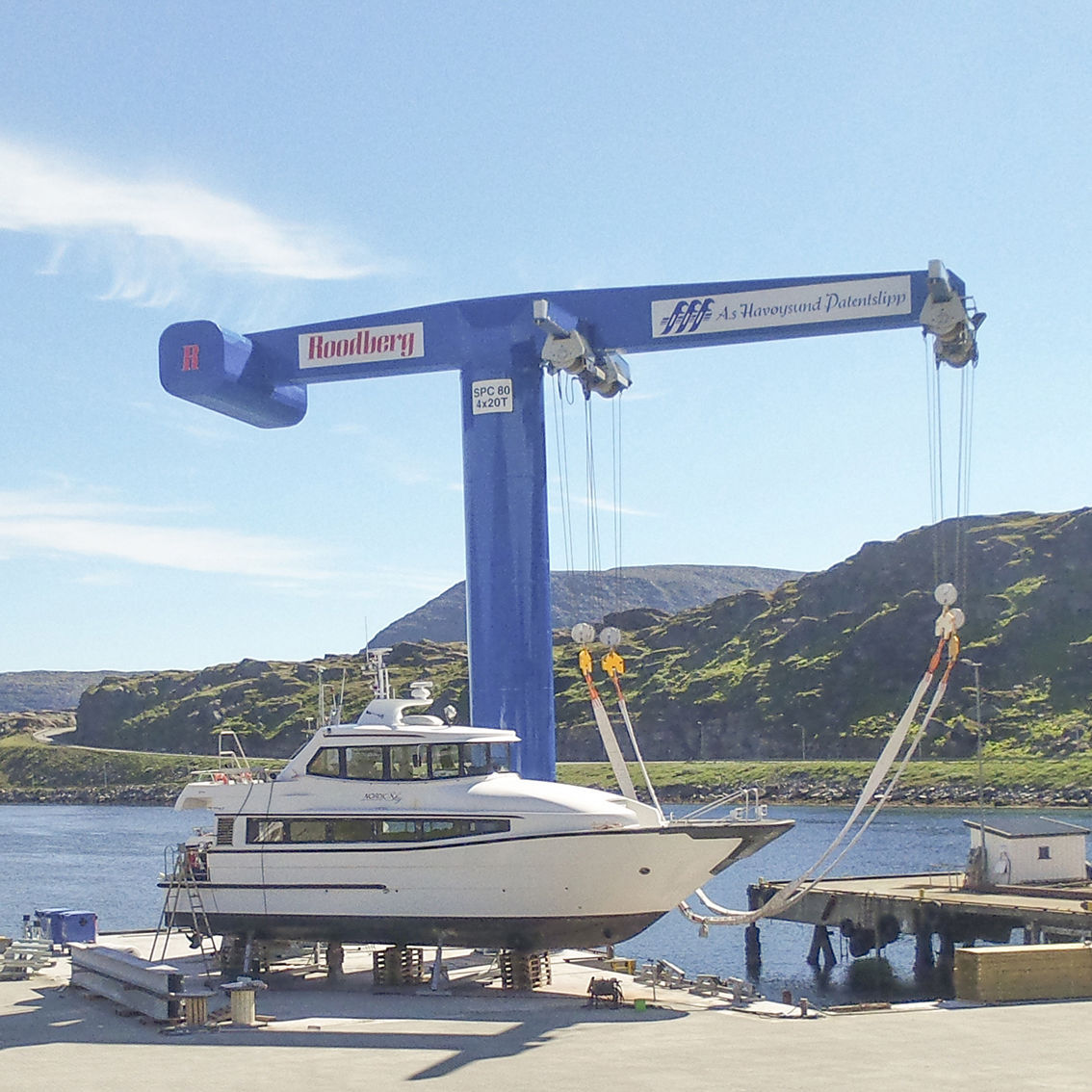 Gru portuale - SPC 80-4E CW - ROODBERG - per cantiere navale / per ...