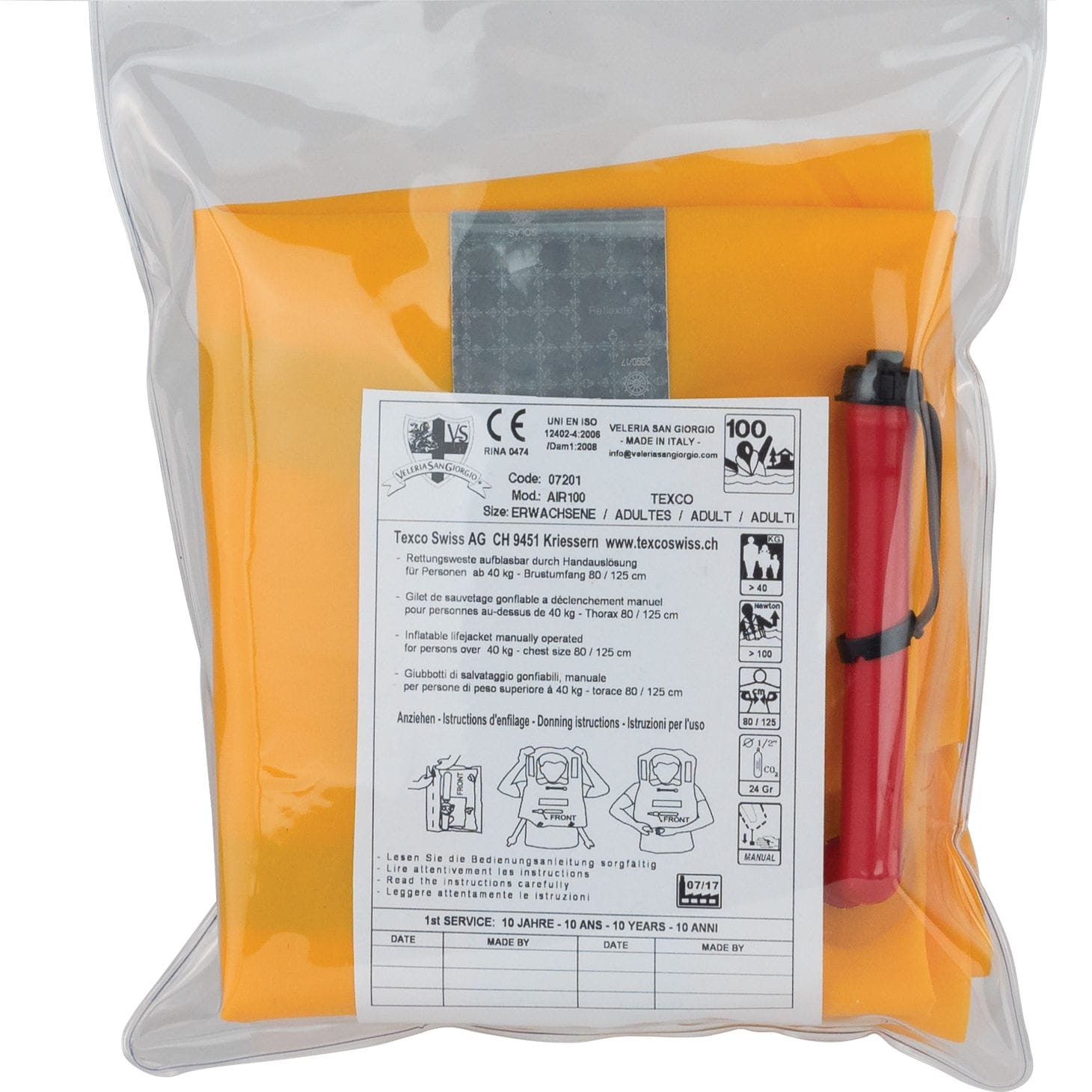 Giubbotto di salvataggio autogonfiabile - AIR - 100 - Veleria San Giorgio - 100 N / unisex