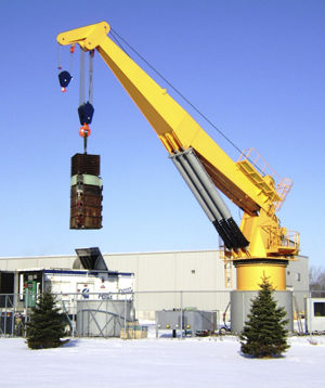 Gru per nave - Appleton Marine Inc - di bordo / con braccio impennabile