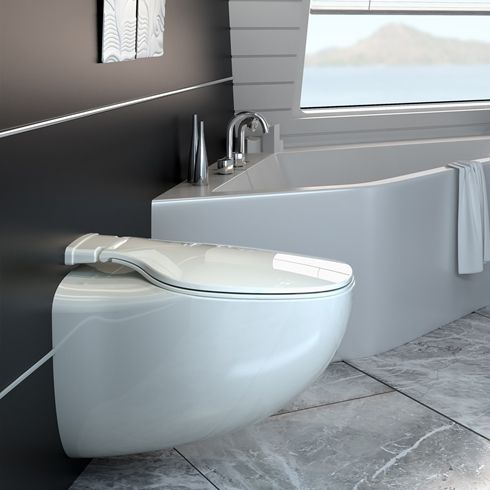 WC marino - PEARL - Jets Vacuum - con aspirazione per il vuoto / a muro