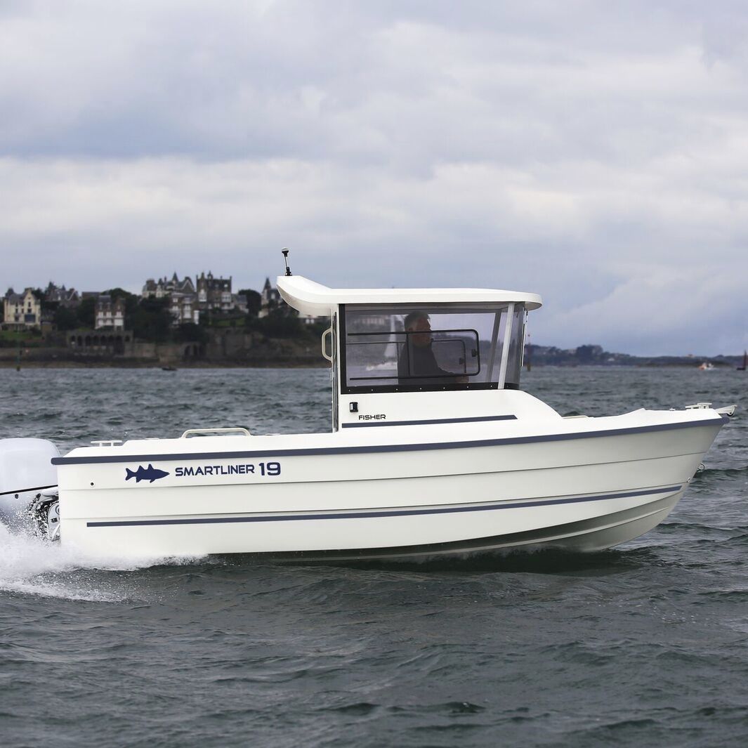 Barca da pesca e diporto fuoribordo - Fisher 19 - SMARTLINER - con ...