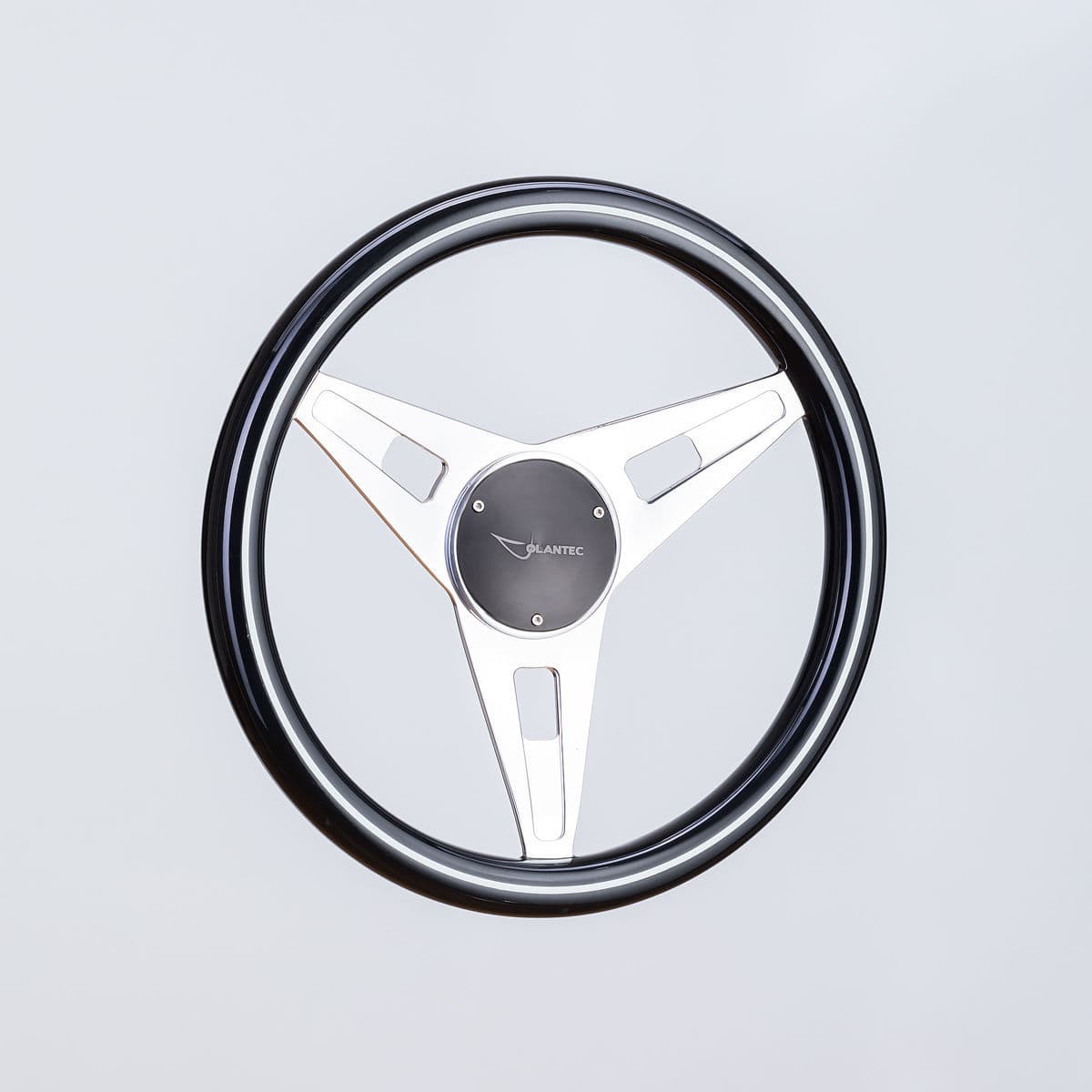 Volante per barca a motore in alluminio - SW0043 pol/mah-blk - Volantec ...